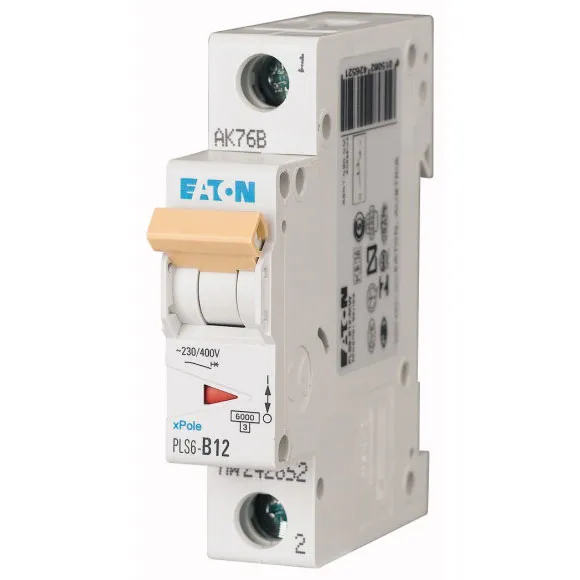 PLS6-C12-MW Xpole Interruptor termomagnético (ITM) 1P 12A 6kA Curva C ...