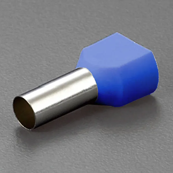 Terminal doble tipo ferrul aislada 2.5mm² 14AWG 100pz Azul - La Casa ...